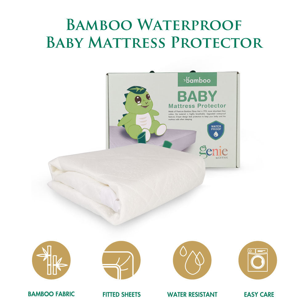 Bamboo Waterproof Baby Mattress Protector - 60x120cm – Getha Thailand